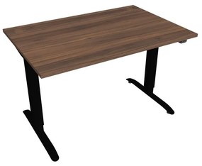 Elektr. nastavitelný stůl 120x80 - HOBIS MOTION MS 2 1200 Dekor stolové desky: ořech, Barva kovové podnože: černá
