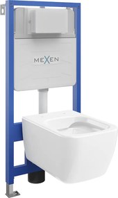 Mexen Margo podomítkový WC set, rám Fenix Slim s WC mísou, bílý lesk - 6103342XX00