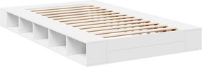 Rám postele bílý 135 x 190 cm kompozitní dřevo 3280496