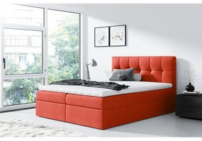 Kontinentální postel Rdest, Rozměr postele: 180x200, Barva:: ekokůže Soft 017 (bílá)