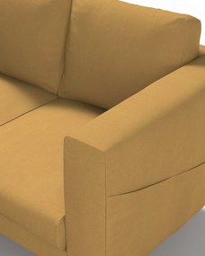 Potah na pohovku IKEA Norsborg 2-místná barva žlutá látka pletený vzor