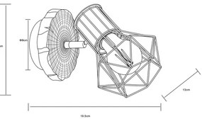 Globo 54017W-1 - Nástěnné bodové svítidlo PRISKA 1xE27/60W/230V