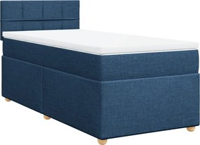 Box spring postel s matrací modrá 90x190 cm textil 3286541