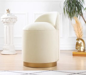 Atelier del Sofa Taburet Dover - Cream, Krémová