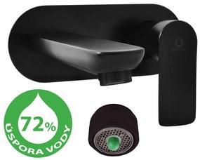 Slezák - RAV Spořící vodovodní baterie umyvadlová vestavěná VLTAVA ECO černá matná  Barva: Černá mat