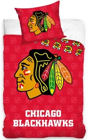 Hokejové povlečení NHL Chicago Blackhawks Shields Velikost: 135x200 + 80x80 cm