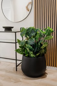 Květináč GIRAR, sklolaminát, výška 37 cm, antracit