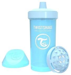 Twistshake Láhev s pítkem 360 ml Pastelově růžová