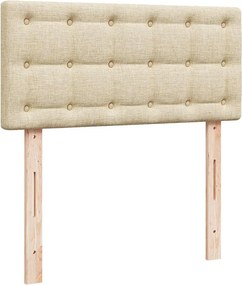 Box spring postel s matrací krémová 100 x 200 cm textil 3287386