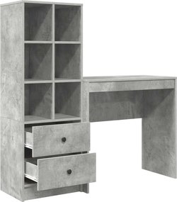 Stůl Betonově šedá 125,5 x 40 x 127 cm 2 ks 3337316