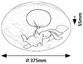 Rabalux 71409 - LED Dětské stropní svítidlo HOPPLY LED/24W/230V 3000K