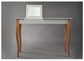 Bílý toaletní stolek se zrcadlem Ragaba Dressing Table, délka 105 cm