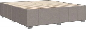 Rám postele bez matrace taupe 200 x 200 cm textil 3284864