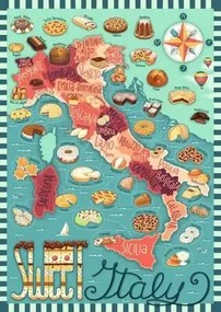 Ravensburger Mapa Itálie - Sladkosti / 1000 dílků / od 14 let