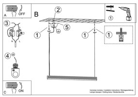 Závěsné LED svítidlo Farge 120, 1x LED 38w, 3000k, p