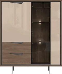 Vitrína V112-3K2F/LF - 112x133x40 cm