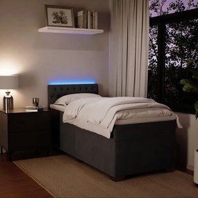 Box spring postel s matrací tmavě šedá Single samet 3288772