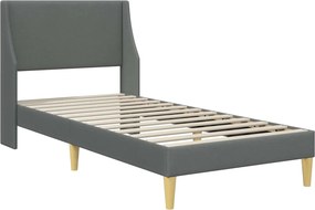 Rám postele s čelo Tmavě šedá 90 x 190 cm Textil 3414660