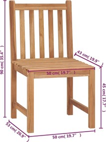 vidaXL Marketos Zahradní židle 4 ks s poduškami masivní teak