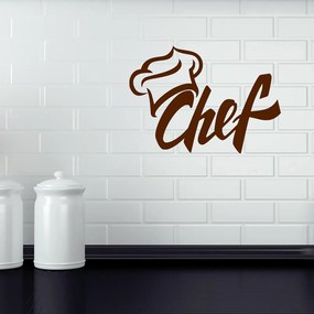 Živá Zeď Samolepka na zeď Chef Barva: černá