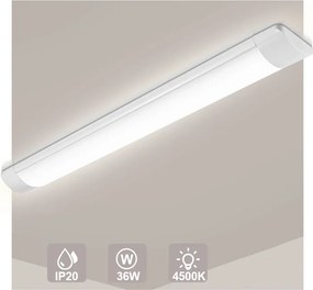 BERGE Sada 4 x povrchově montovaných LED svítidel 36W 120cm zářivkový panel pro garáž a dílnu