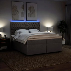Box spring postel s matrací taupe 200x200 cm textil 3292906