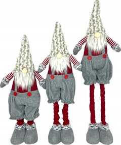 Velký Vánoční Skřítek Mikuláš Teleskopické Nohy Gnom Roztahovatelný Trpaslík XL