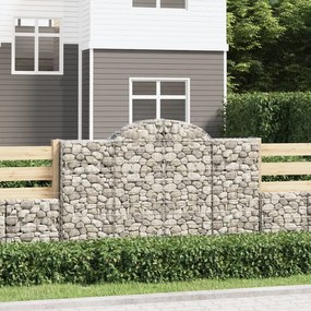 Klenuté gabionové koše 25ks 200x50x120/140cm pozinkované železo 3146357