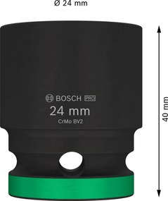 Průmyslová hlavice 1/2" Bosch PRO IMPACT Dostupné varianty: Průmyslová hlavice 1/2" Bosch PRO IMPACT 24 mm