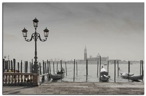 Obraz na plátně - Velký kanál a gondoly v Benátkách 1114QA (90x60 cm  )