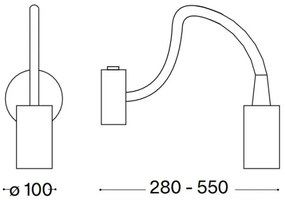 Ideal Lux - LED Flexibilní lampička FOCUS LED/4W/230V CRI 90 černá