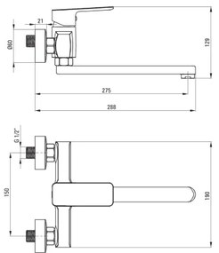 Deante BLO_080M - Dřezová baterie MARO lesklý chrom