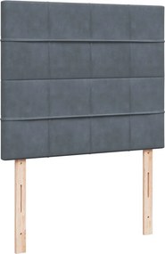 Box spring postel s matrací tmavě šedá 120 x 200 cm samet 3293183