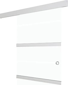 vidaXL Posuvné dveře ESG sklo a hliník 102,5 x 205 cm stříbrné [288060]