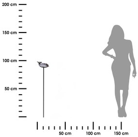Zapichovací napajedlo pro ptáky Lea, 98x14 cm, litina, hnědá