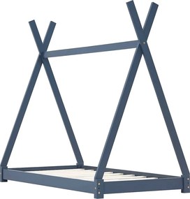 Rám dětské postele šedý masivní borové dřevo 90 x 200 cm 283363