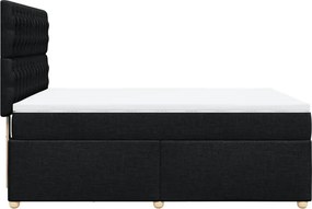 Box spring postel s matrací černá 140x200 cm textil 3293612