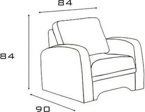 Křeslo IMPULS, tm. šedá (neve 97)