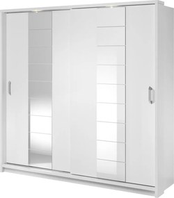 Casarredo - Komfort nábytek Šatní skříň 14 ARTI 220 bílá/zrcadlo