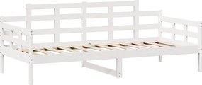 Válenda se zásuvkami bílá 90 x 190 cm masivní borovice 3302125