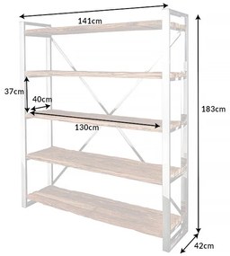 Designový regál Shark 183 cm teak