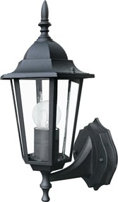 FAN LANT-MILANO/AP1A Venkovní nástěnné svítidlo UP MILANO černá, 1xE27, IP44, 20,8 x 36 x 17 cm - FANEUROPE