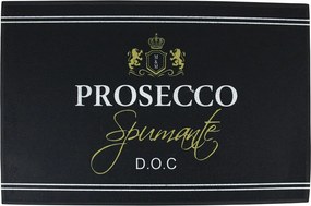 Černá podlahová rohožka Prosecco wine - 75*50*1cm