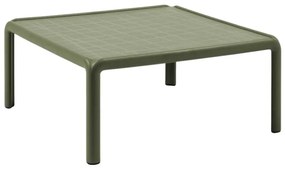 OnaDnes -20% Nardi Zelený plastový zahradní konferenční stolek Komodo Tavolino 70 x 70 cm