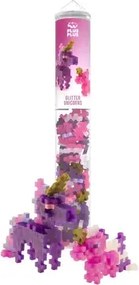 PLUS-PLUS Stavebnice Jednorožci Glitter / 100 dílků / Tuba