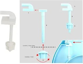 MSV WC prkénko bílé / Plast / Plastové panty / 460 x 370 x 35 mm