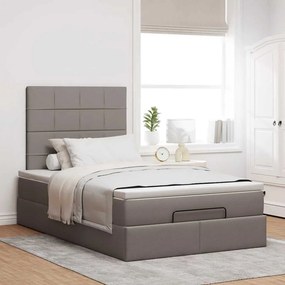 Osmanský rám postele s matrací taupe 120x200cm textil 3314000