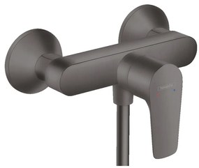 Hansgrohe Talis E, nástěnná páková sprchová baterie, kartáčovaná černá chromová, 71760340