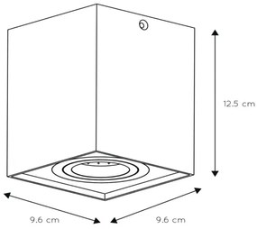 Lucide 22953/01/31 - Bodové svítidlo TUBE 1xGU10/50W/230V bílá