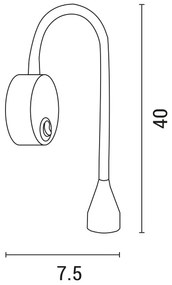 LED Flexibilní lampička IONAS LED/3W/230V 3000K bílá
